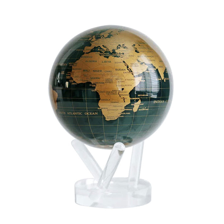 Green and Gold World Globe – Globe Shop