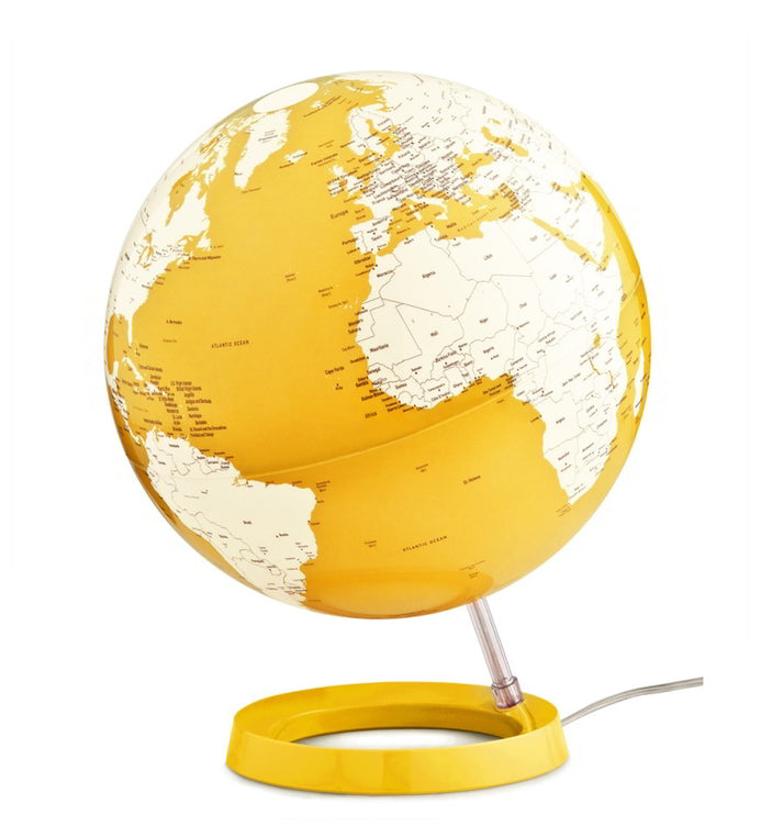 Light & Colour Yellow World Globe – Globe Shop